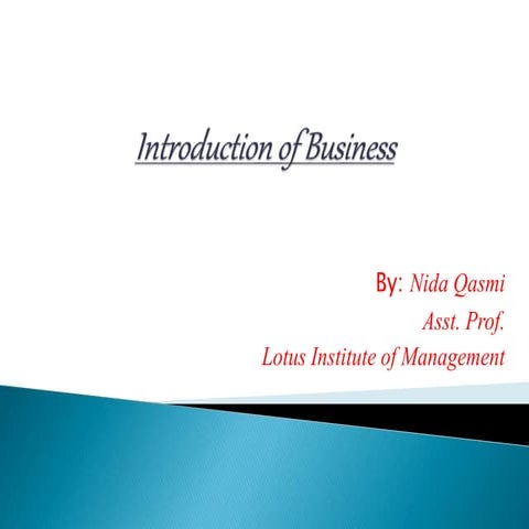 Introduction of business | PPT