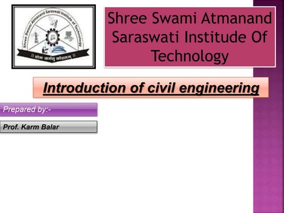 CIVIL KNOWLEDGE_HUB-MITS | PPTX | Civil Engineering Industry | Industries