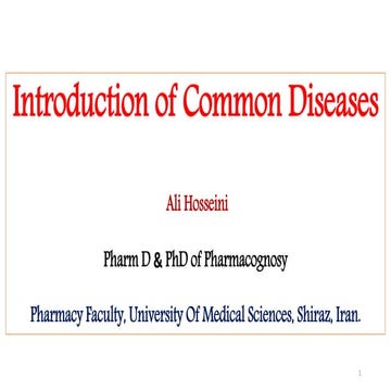 Introduction of common diseases | PPT