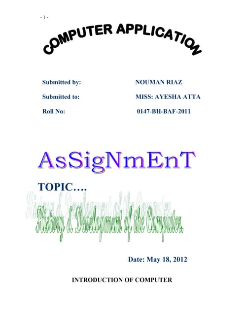 Evolution of Computers._: For grade 8-10 | PPTX