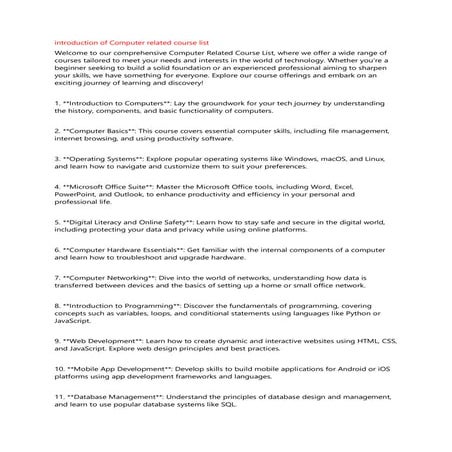 introduction of Computer related course list (1).pdf