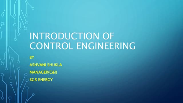 Chapter 1 introduction to control system
