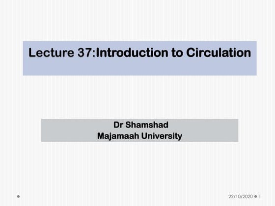 Lecture Introduction Of Cardiovascular System Ppt