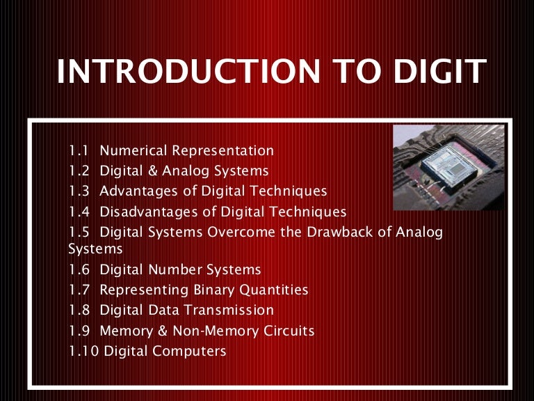 Introduction Of Digital System 6929