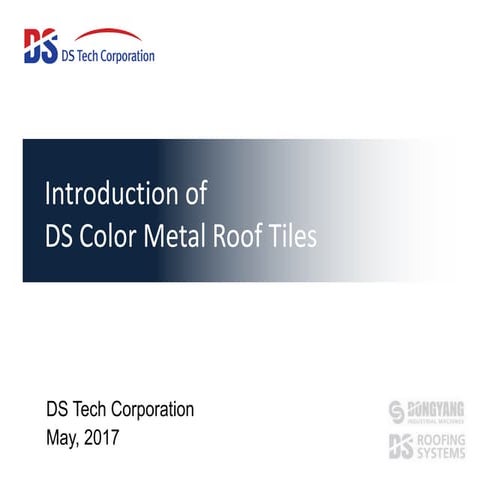 PRODUCT BROCHURE OF DS ROOFING SYSTEMS | PDF