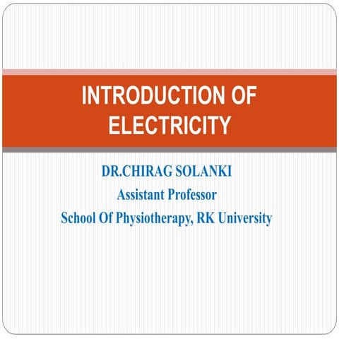 Introduction of electricity | PPTX | Physics | Science