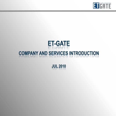 ET-GATE PRESENTATION | PPTX
