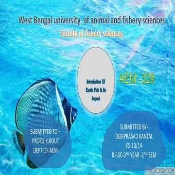 Introduction of exotic fish & its impact | PPTX