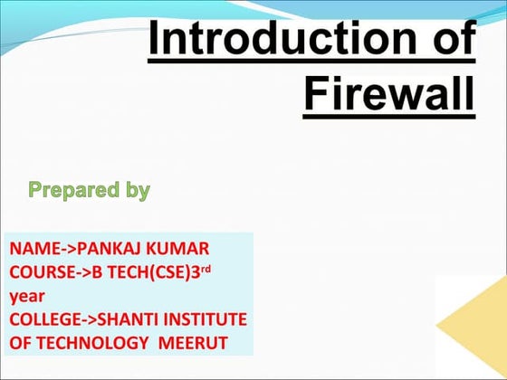 Firewall | PPT