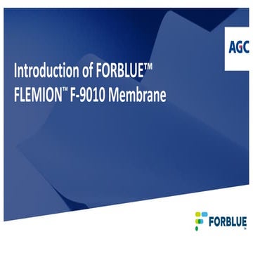 Introduction of FORBLUE™ FLEMION™ F-9010 Membrane | PDF