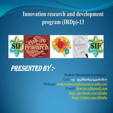Introduction of irdp | PPTX