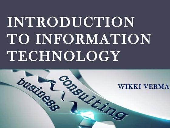 Introduction To Information Technology | PPT