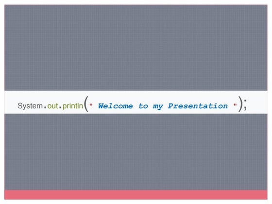 Introduction To Java Ppt 2766