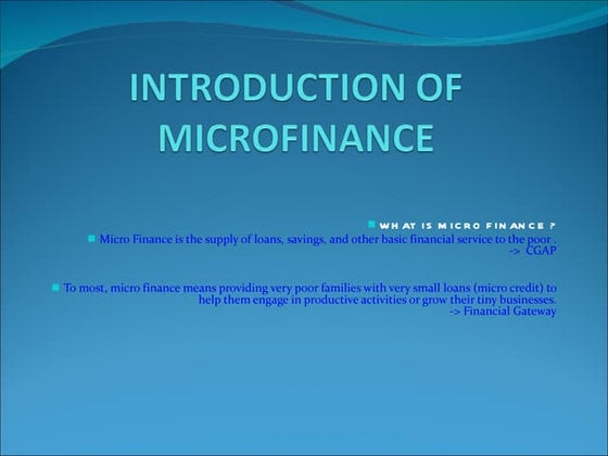 Microfinance demo, microfinance features, microfinance modules | PPSX