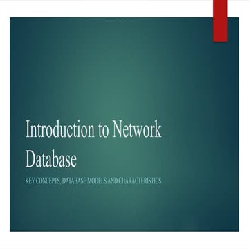 introduction of network batabase........ | PPTX