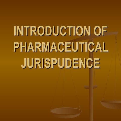 Introduction of pharmaceutical jurisprudence | PPT