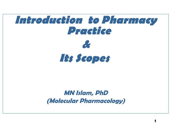 Role of pharmacist | PPTX