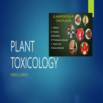 Introduction of plant toxicology | PPTX