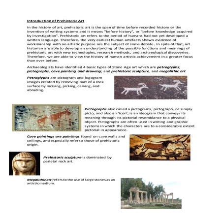 Introduction of prehistoric art | PDF