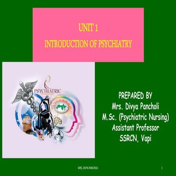 Introduction of psychiatry | PPTX