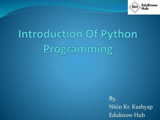Why python introduction | PPT Why python introduction | PPT
