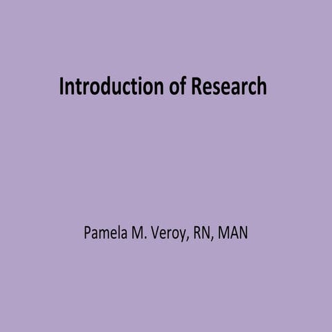 Introduction of research | PPT