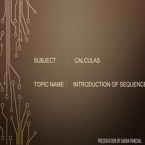 Introduction of sequence | PPT | Physics | Science