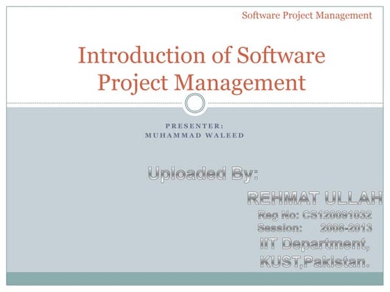 Notes of Software engineering and Project Management | DOCX