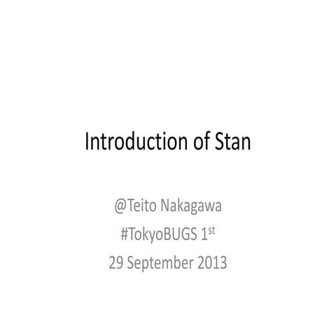 Introduction of stan | PPT