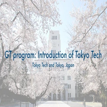 Introduction of tokyo and tokyo tech | PDF