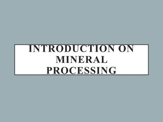 PROCESSES OF FORMATION OF ORE DEPOSIT | PPTX