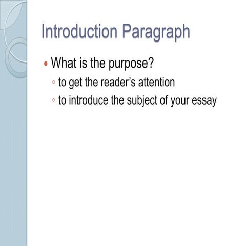 Introduction paragraph | PPT