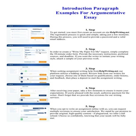 Introduction Paragraph Examples For Argumentative Essay | PDF