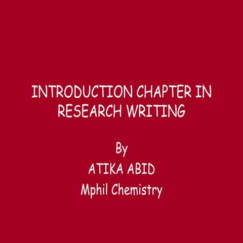 Introduction part of research | PPT