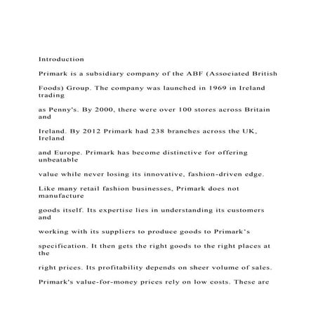 Primark- Beyond corporate social responsibility | PPTX