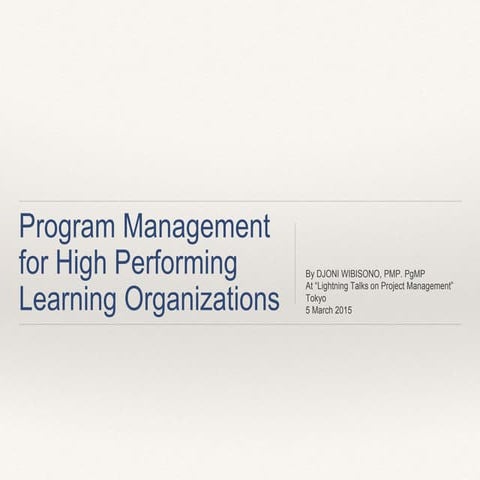 Introduction program management | PPTX