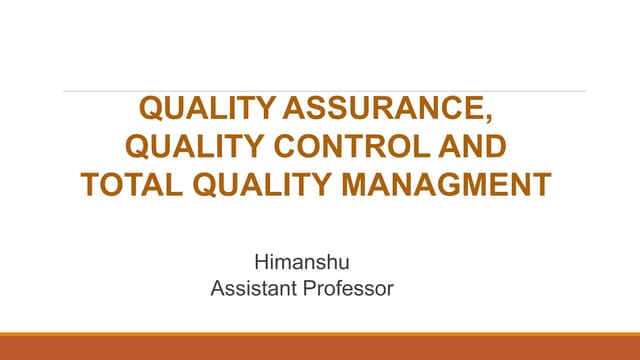 Quality assurance and quality control B.Pharm. | PDF