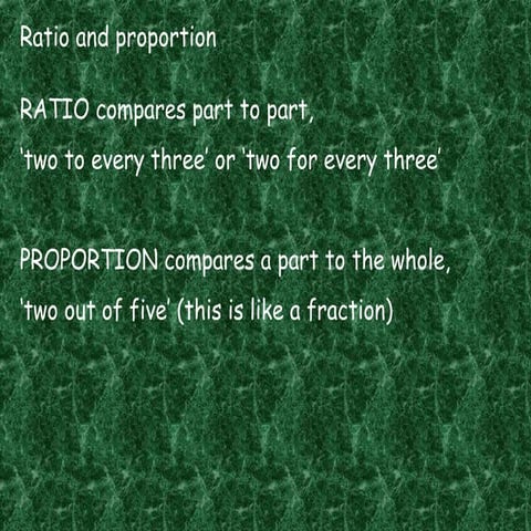 Introduction ratio and proportion | PPT