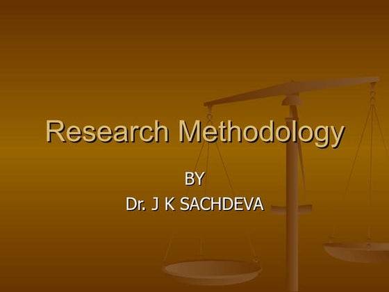 Research Methodology - Introduction | PPTX | Science