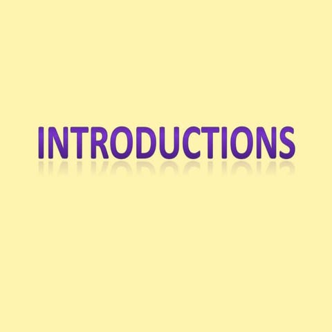 Introductions | PPT | Dating | Family and Relationships