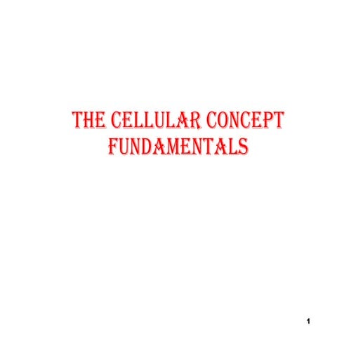 Introductions-Cellular Concept GSM mobile communications | PDF