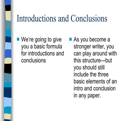 Introductions and Conclusions | PPT