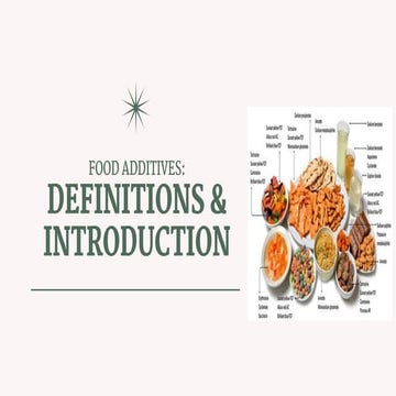 food additives Introductions | PPTX | Healthy Cooking and Eating | Food ...
