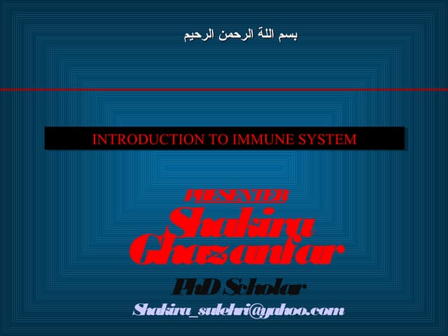 Introduction To Immune System Ppt