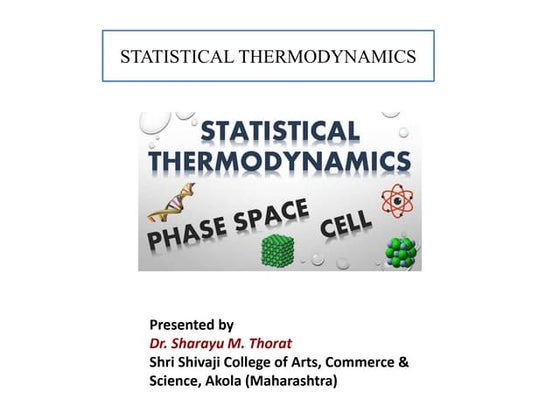 PPT Partition function.pptx | Chemistry | Science