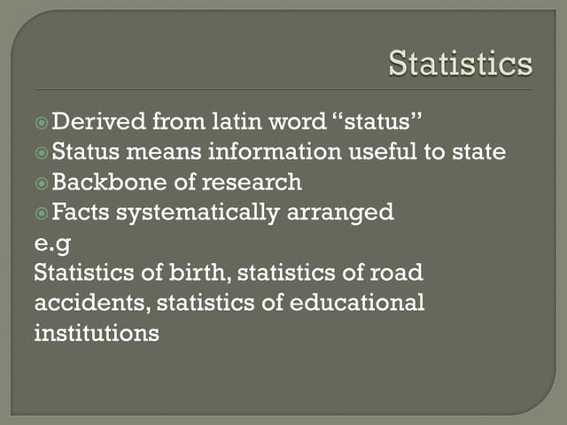 Introduction Statistics Pdf Introduction To The Statistics Ppt