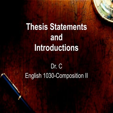 Introductions thesisstatements | KEY | Education