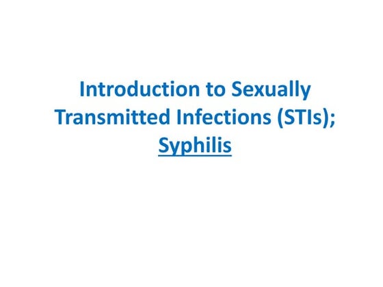 Syphilis | PPTX | Infectious Diseases | Diseases and Conditions