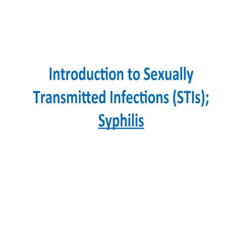 Sexually transmitted diseases | PPTX