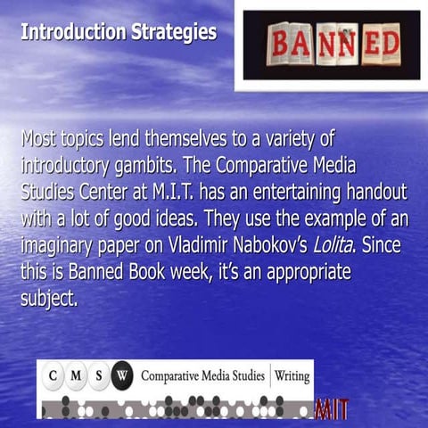 Five Sexy Introduction Strategies for College Papers | PPTX